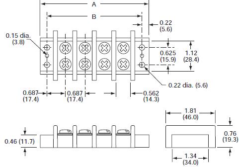 TB400 Series Double Row Terminal Blocks - Bussmann (EATON / Formerly ...